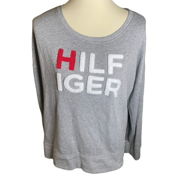 Tommy Hilfiger | Tops | Tommy Hilfiger Sweatshirt With Raised Letters ...